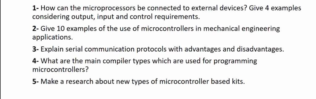 Solved 1- How can the microprocessors be connected to | Chegg.com