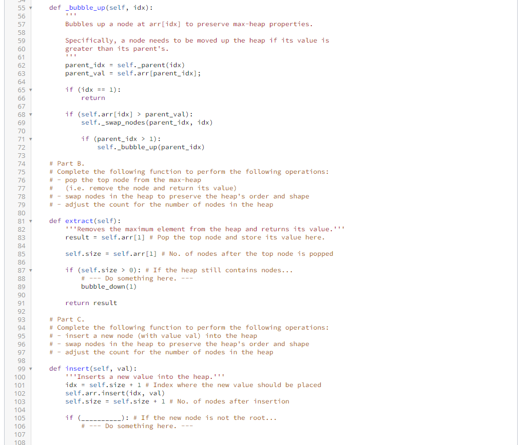 Solved This activity is about Max Heap Implementation. | Chegg.com