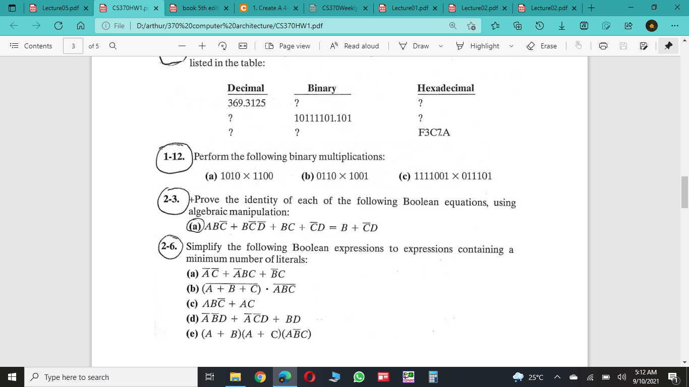 Solved Lecture05.pdf x DE CS370HW1.pc x PDE book 5th edit x | Chegg.com