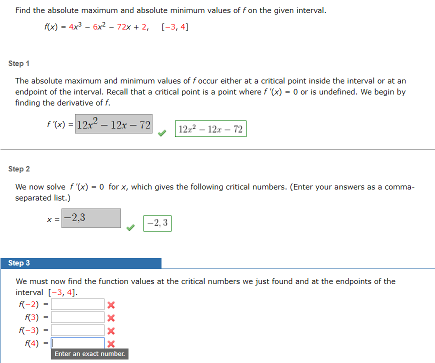 Solved Find the absolute maximum and absolute minimum values | Chegg.com