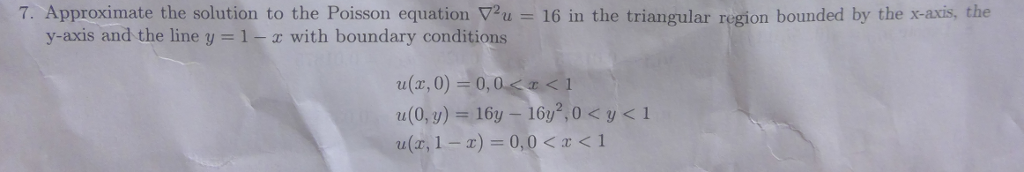 7. Approximate the solution to the Poisson equation | Chegg.com