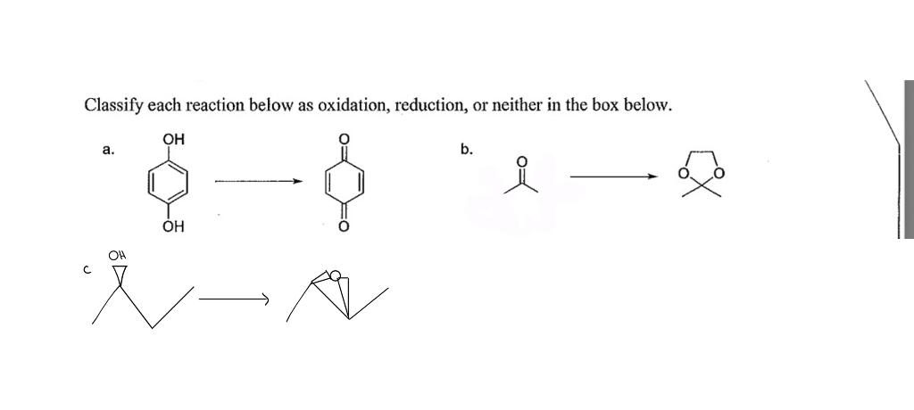 Solved Classify each reaction below as oxidation, reduction, | Chegg.com