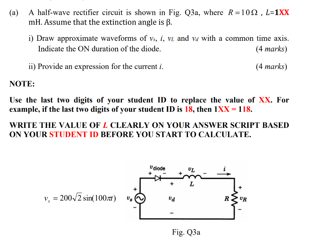 Solved (a) A half-wave rectifier circuit is shown in Fig. | Chegg.com