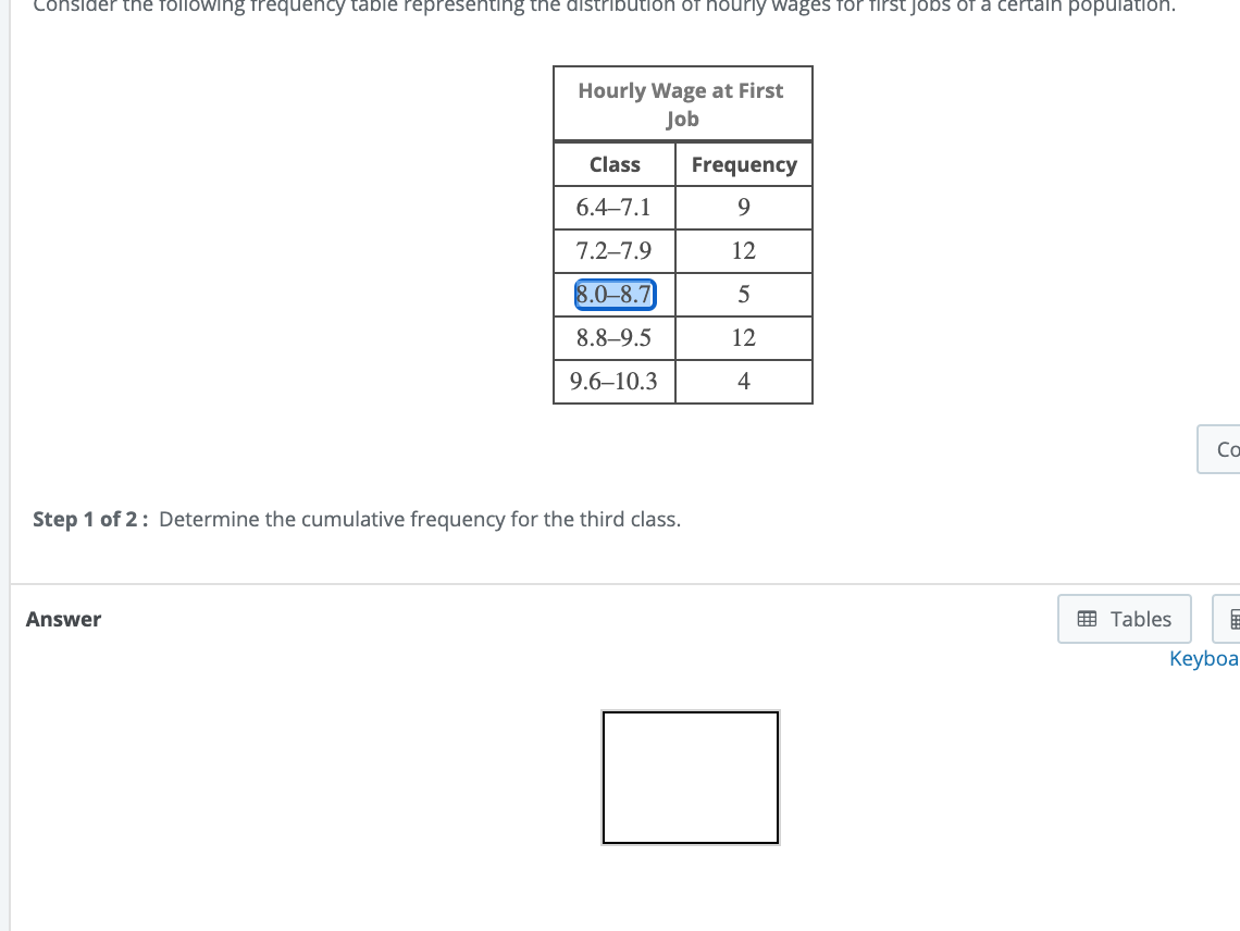 Solved Consider The Following Trequency Table Representing Chegg