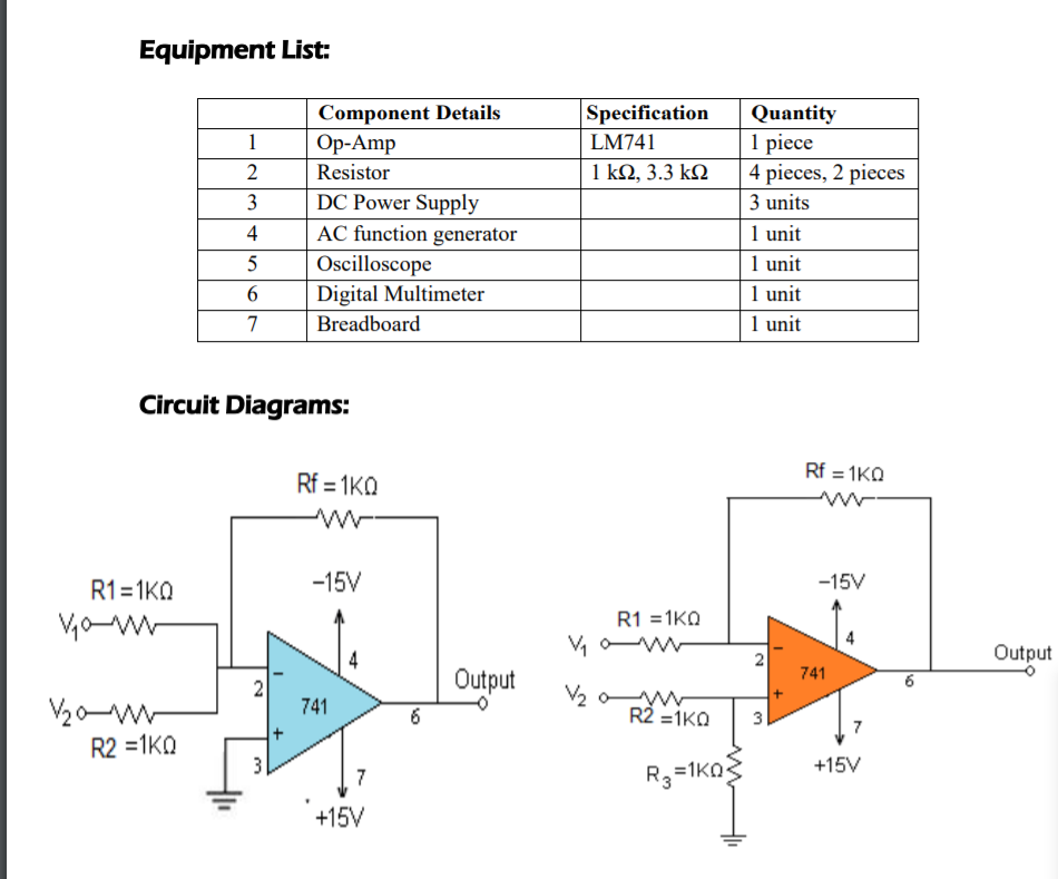 Solved Name of the Experiment: Adder and Subtractor Circuits | Chegg.com