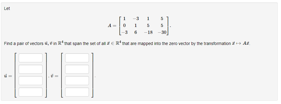 Solved 3 Each of the following six matrices defines a linear | Chegg.com