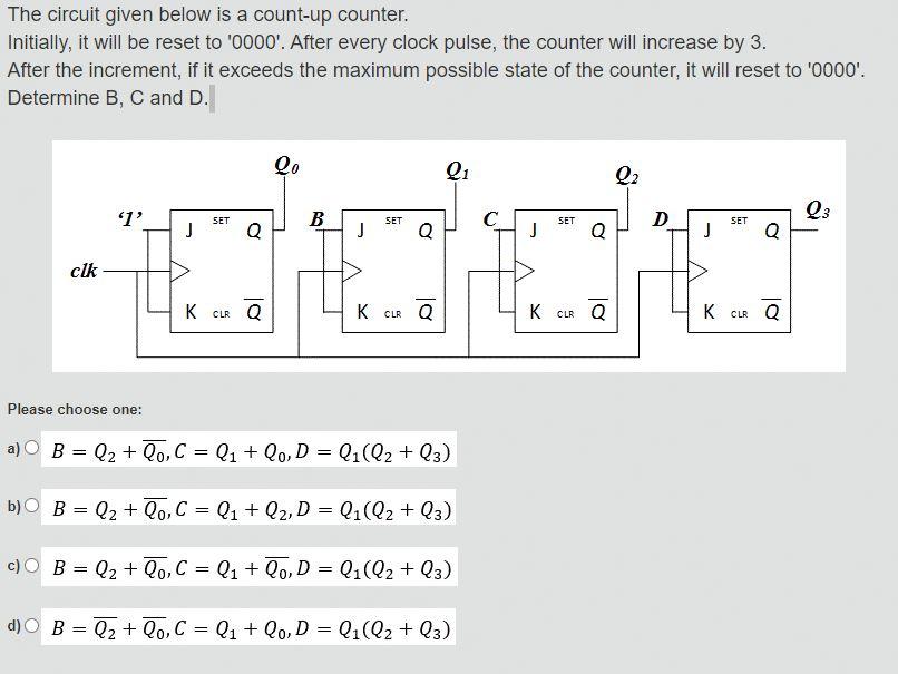 Solved The circuit given below is a count-up counter. | Chegg.com