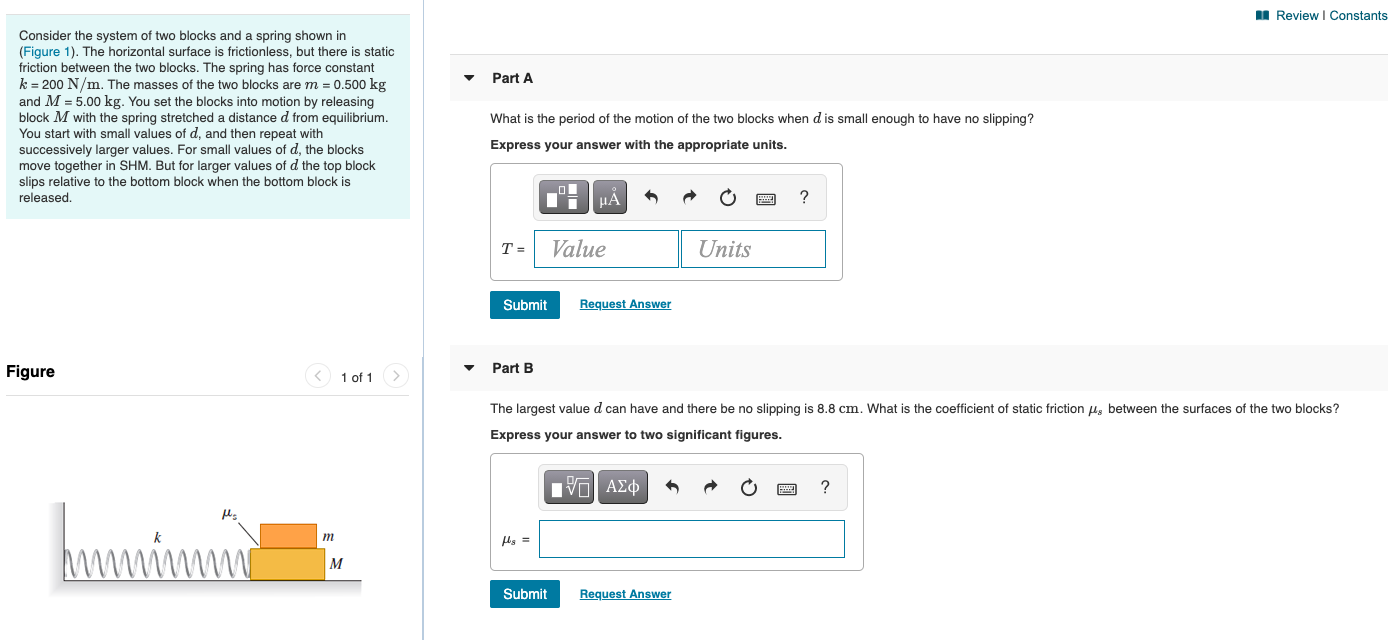 Solved Review | Constants Part A Consider the system of two | Chegg.com