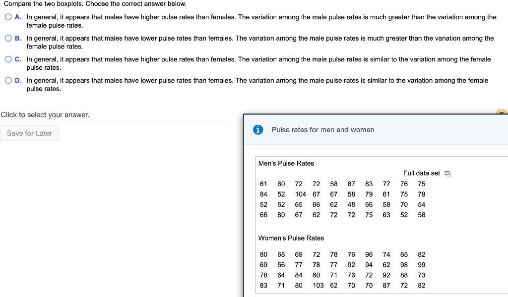Solved Use the same scales to construct modified boxplots | Chegg.com
