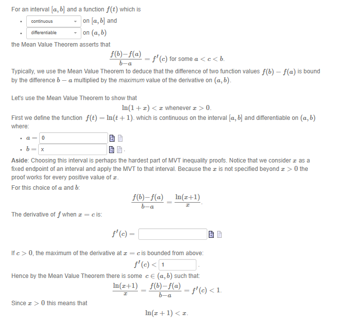 Solved For an interval [a,b] and a function f(t) which is on | Chegg.com