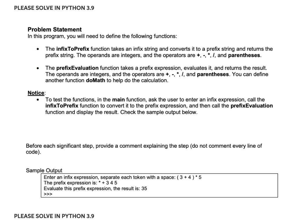 Solved PLEASE SOLVE IN PYTHON 3.9 Problem Statement In this | Chegg.com