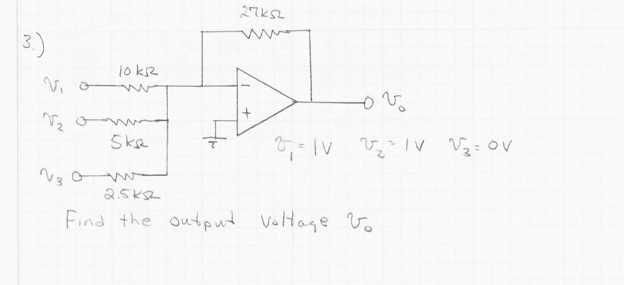 Solved V3=O V Find the output voltage vo | Chegg.com