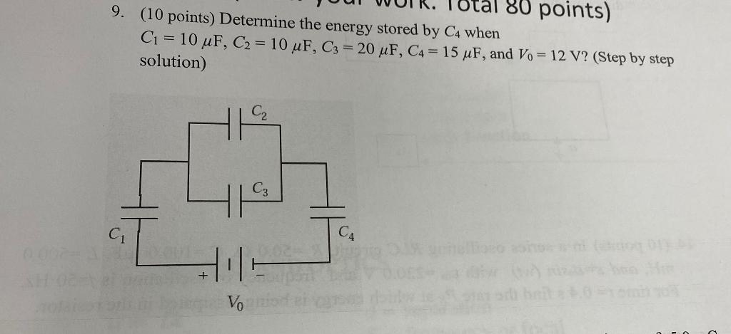 Solved 9. (10 points) Determine the energy stored by C4 when | Chegg.com