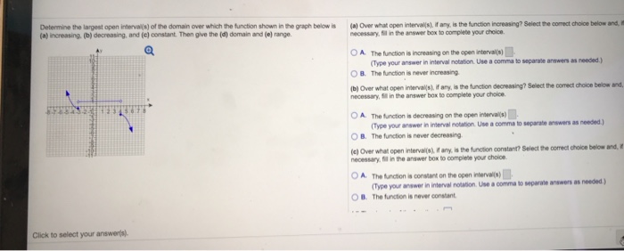 Solved Determine the largest open interval's) of the domain | Chegg.com