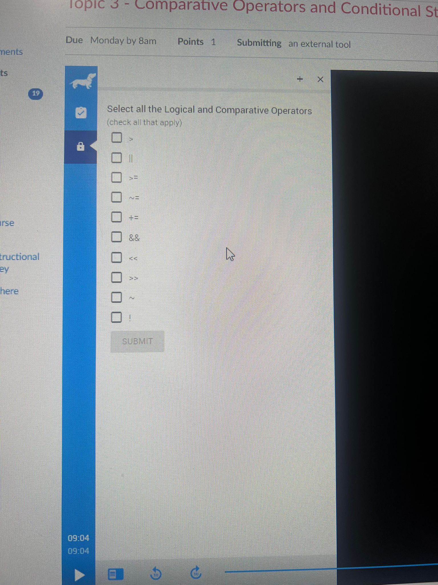 Solved Select all the Logical and Comparative | Chegg.com