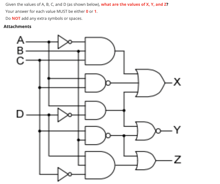 When A = 0, B = 1, C = 1, and D = 1, the value of X | Chegg.com