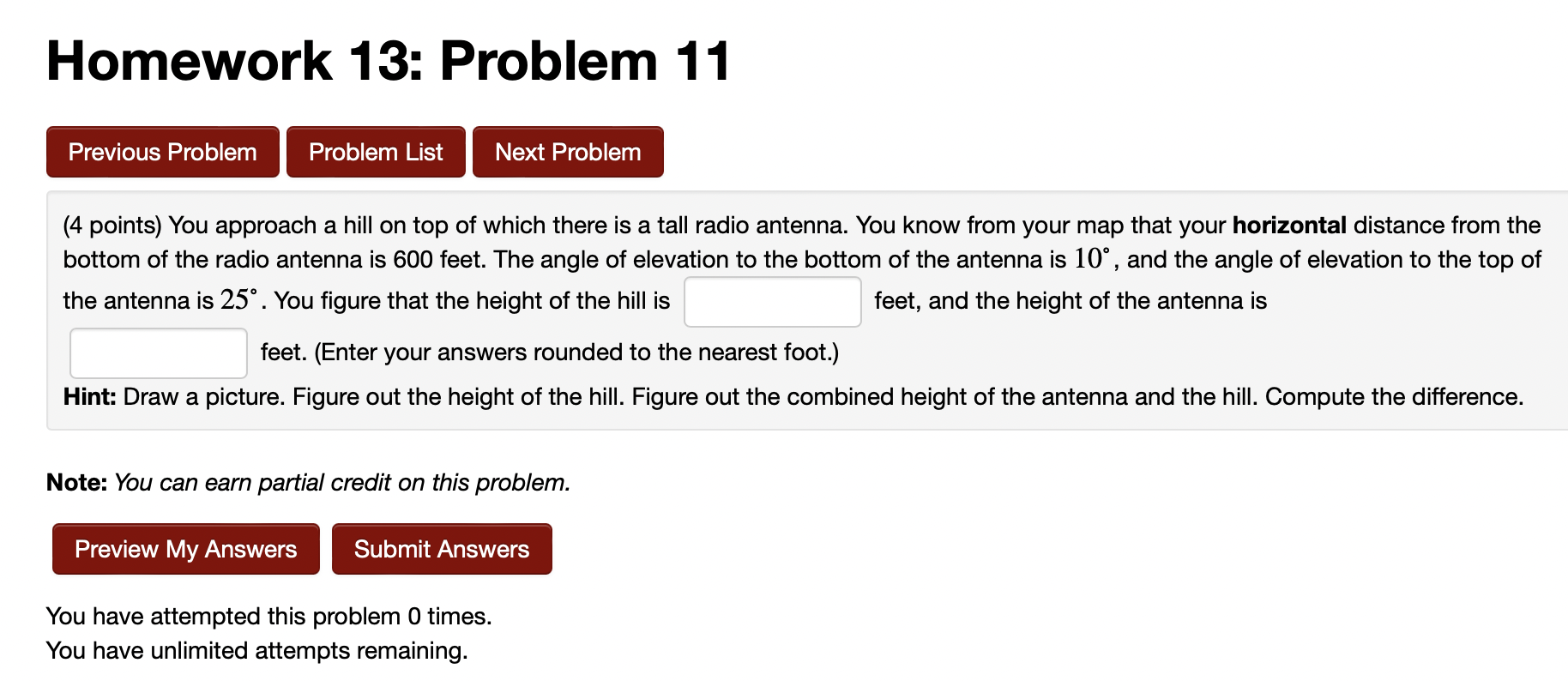 Solved Homework 13 Problem 11 Previous Problem Problem List 