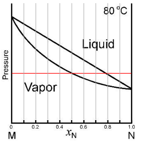 Solved 28. The phase diagram of a two- component system (M | Chegg.com