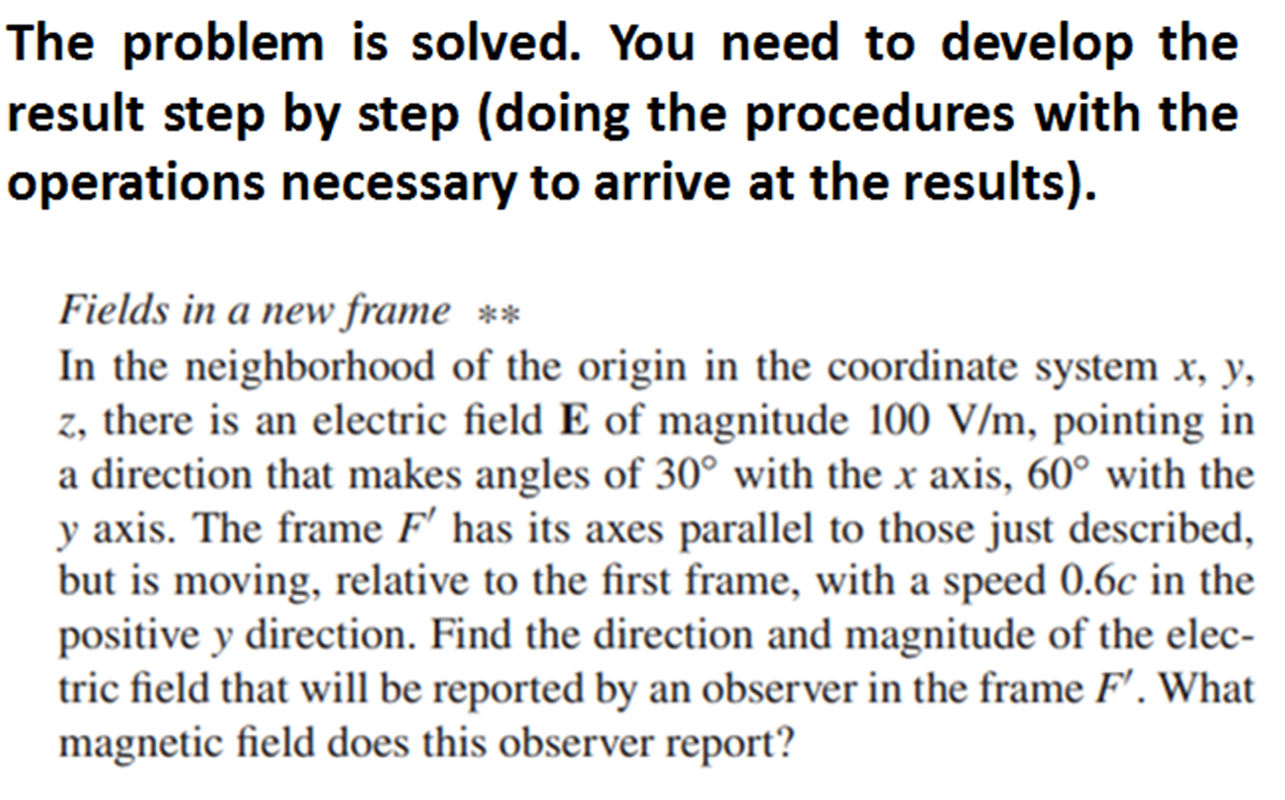 Solved The problem is solved. You need to develop the result | Chegg.com