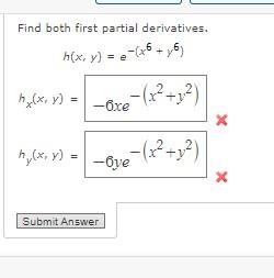 Solved Find both first partial derivatives. | Chegg.com