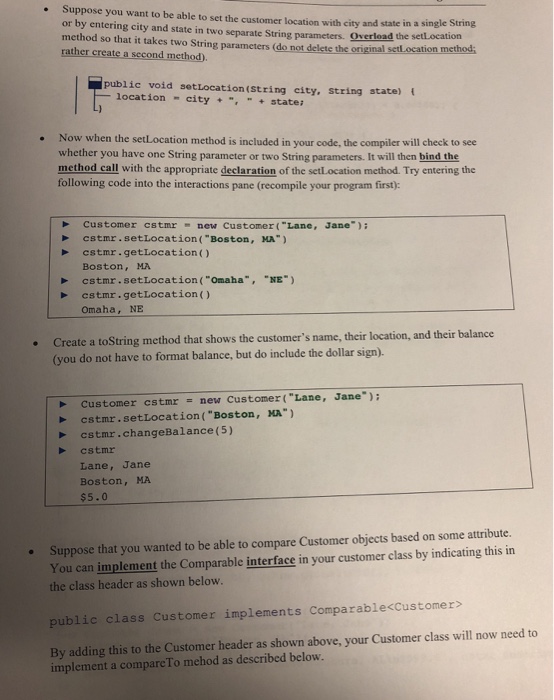 Solved Directions: Don't forget to add your Javadoc comments | Chegg.com