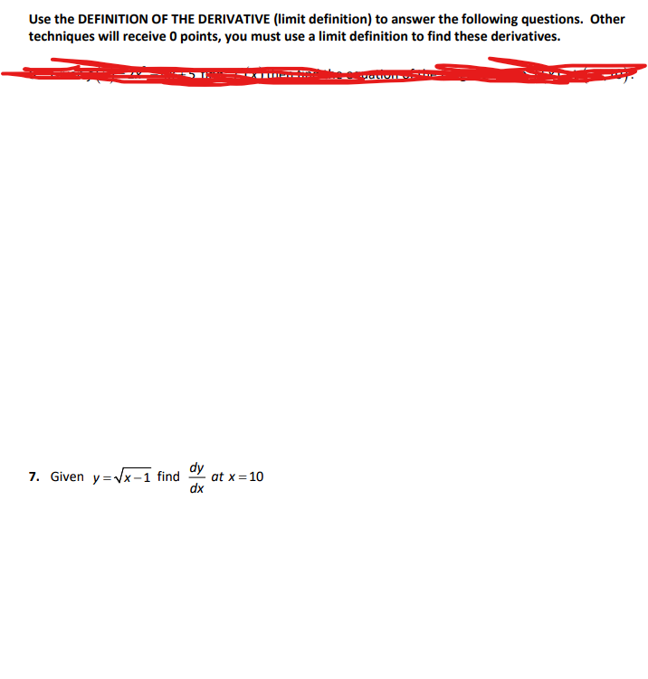 Solved Use the DEFINITION OF THE DERIVATIVE (limit | Chegg.com