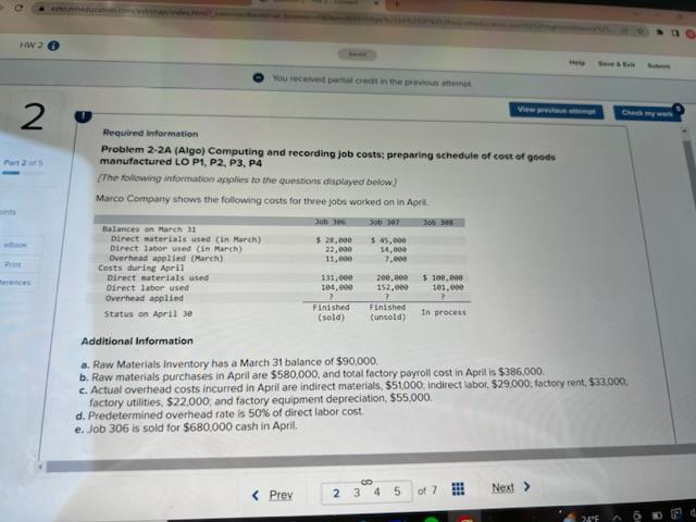 Solved Required information Problem 2-2A (Algo) Computing | Chegg.com
