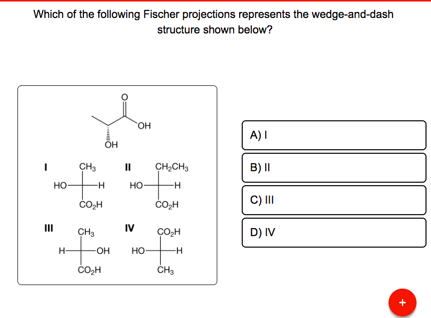 Solved Which of the following Fischer projections represents | Chegg.com