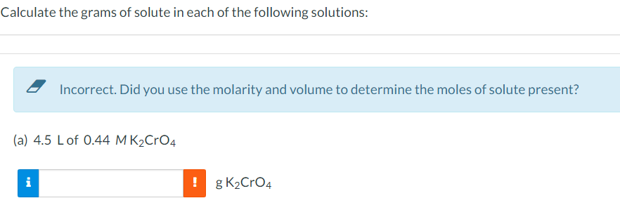 Solved Calculate the grams of solute in each of the | Chegg.com