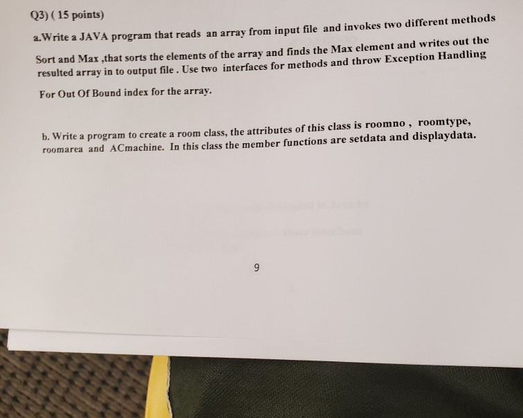 Solved Q3) (15 points) 2. Write a JAVA program that reads an | Chegg.com