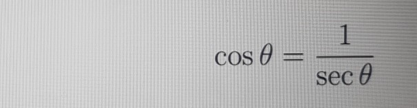 Solved cos θ sec θ | Chegg.com