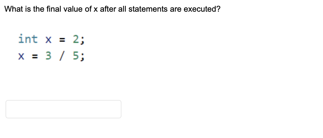 Solved What is the final value of x after all statements are | Chegg.com