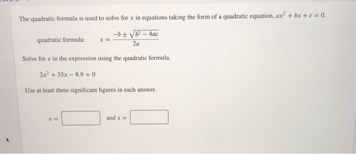 Solving Quadratic Equations Of The Form Ax2 Bx C 0 - Tessshebaylo