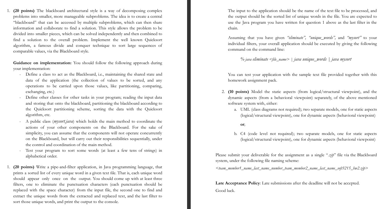 Solved 1. (20 ﻿points) ﻿The blackboard architectural style | Chegg.com