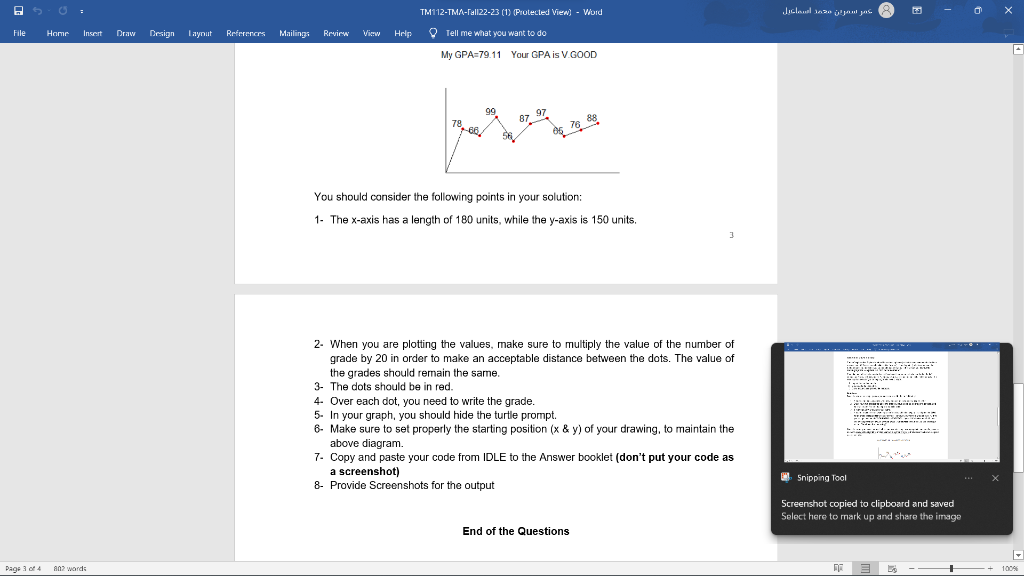 Solved Question 220 Marks Turtle Graphics Is A Python 