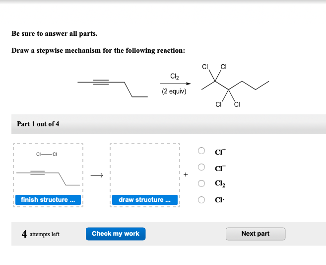 Solved Be sure to answer all parts. Draw a stepwise | Chegg.com