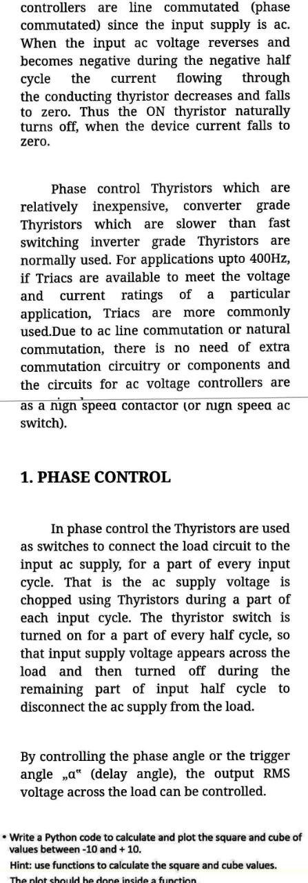Solved controllers are line commutated (phase commutated) | Chegg.com