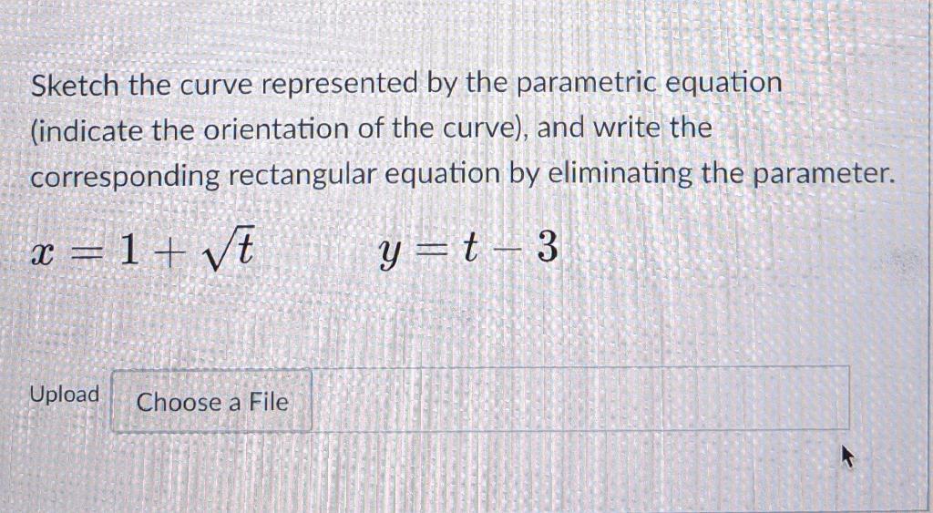 Solved Sketch the curve represented by the parametric | Chegg.com