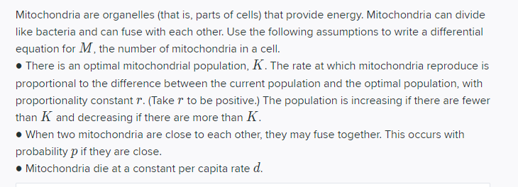 Solved Mitochondria are organelles (that is, parts of cells) | Chegg.com