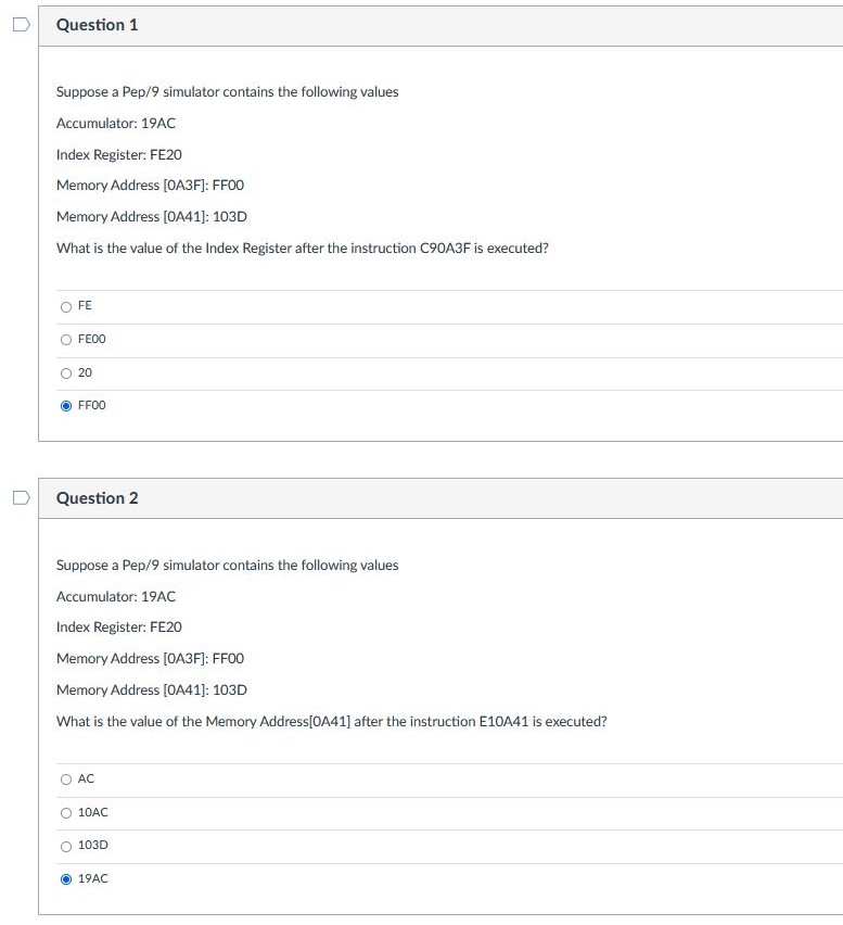 Solved Looking to double check my answers for these | Chegg.com