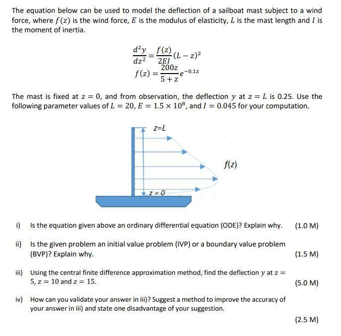 Solved The equation below can be used to model the | Chegg.com