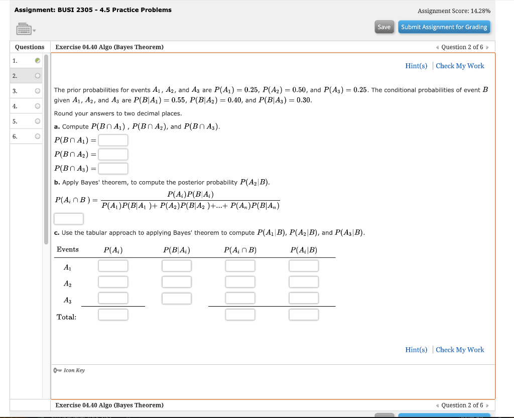 Solved Assignment: BUSI 2305 - 4.5 Practice Problems | Chegg.com