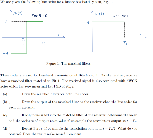 Solved We are given the following line codes for a binary | Chegg.com