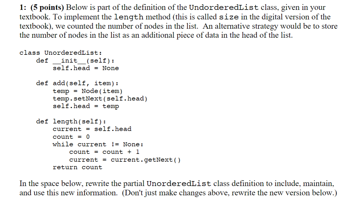 Solved 1: (5 points) Below is part of the definition of the | Chegg.com