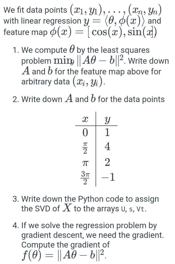 Solved We fit data points (x1,y1),dots,(xn,yn)with linear | Chegg.com