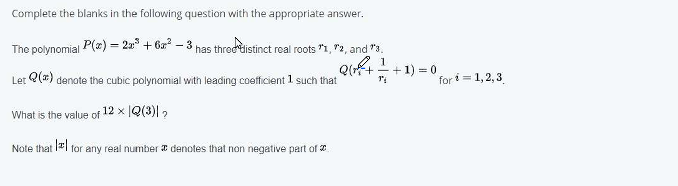 Solved Complete the blanks in ﻿the following question with | Chegg.com