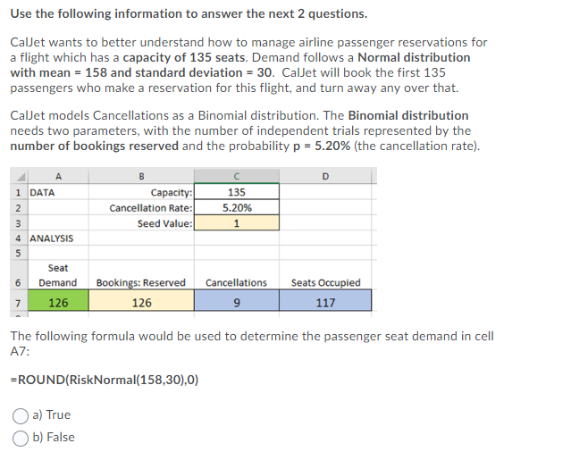 Use the following information to answer the next 2 | Chegg.com