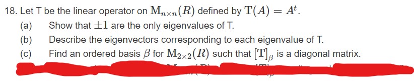Solved 8. Let T be a linear operator on a finite-dimensional | Chegg.com