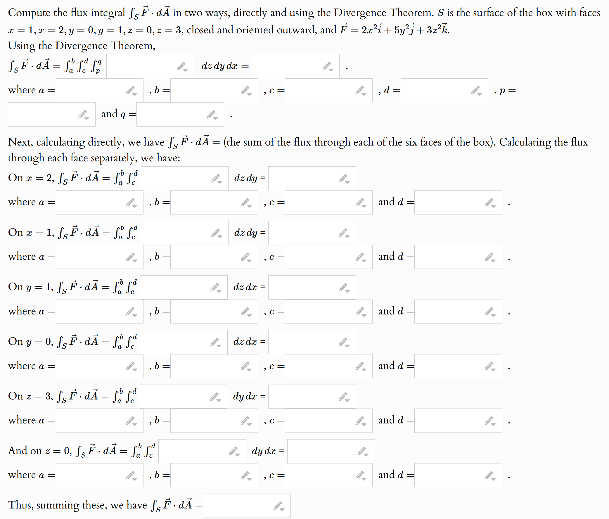 Solved Compute the flux integral ∫S﻿vec(F)*dvec(A) in ﻿two | Chegg.com