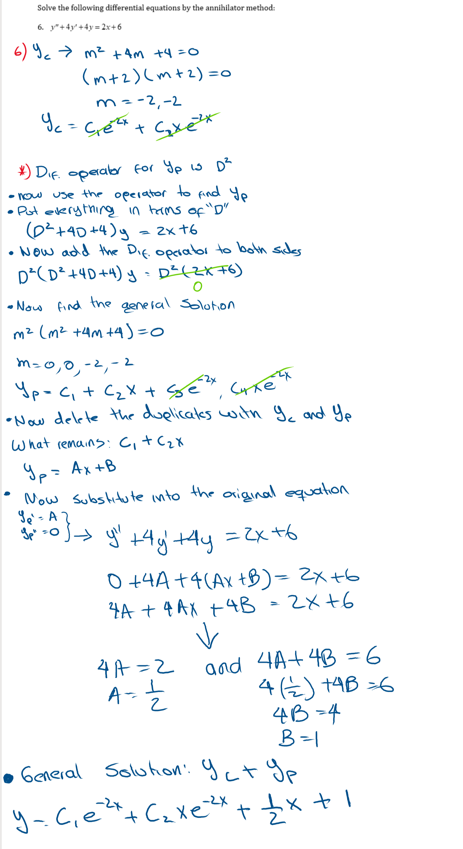 Solved Solve the following differential equations by the | Chegg.com